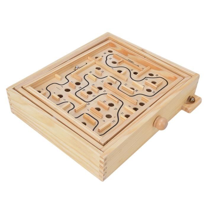 Akozon Maze Labyrinthe Éducatif En Bois Brain Training Board Game Jeu ...