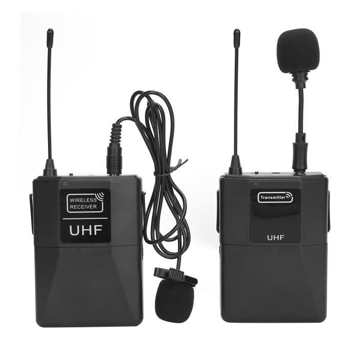 Garosa Interview Microphone Lavalier Microphone à pince sans fil Microphone Lavalier avec ...