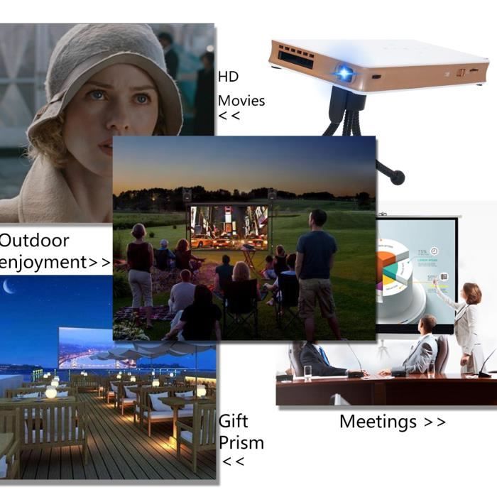 Vidéo projecteur mini-hd dlp conduit projecteur hdmi multimédia pour ...