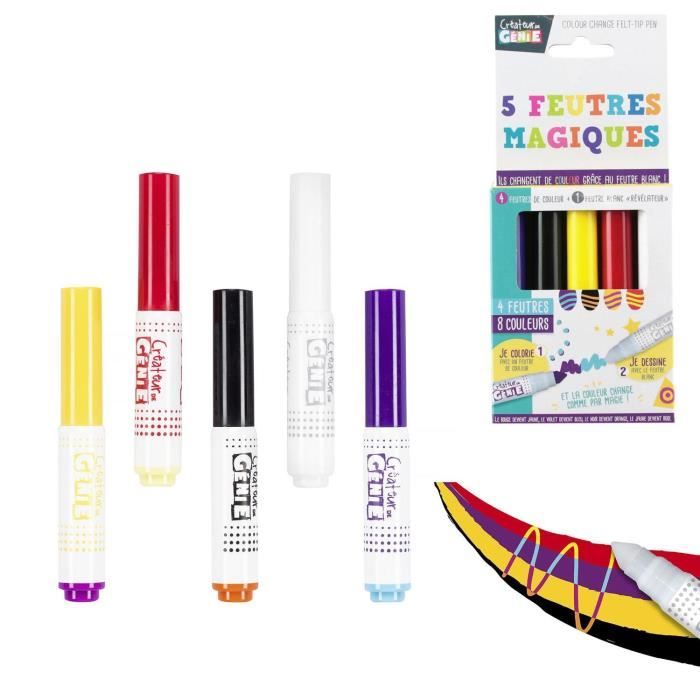 5 Feutre magique - Coloriage Couleur Magie - 495 - Cdiscount Beaux-Arts ...