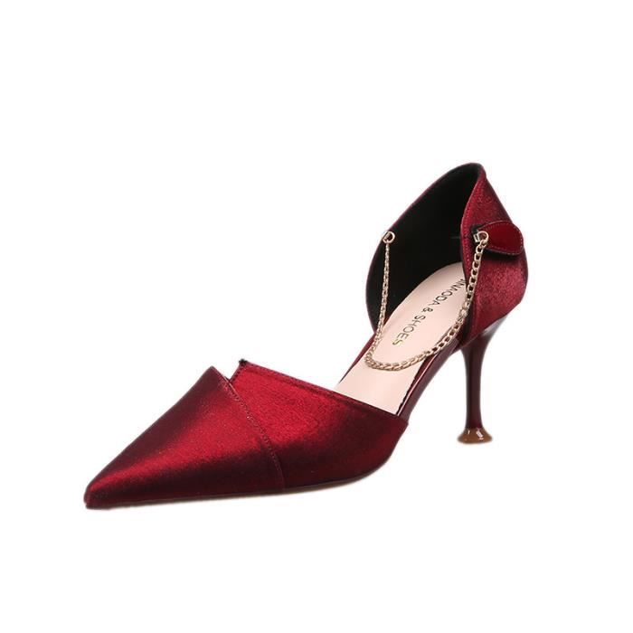 ESCARPIN Femme - Talons hauts pointus décontractés - Rouge DS™ - Achat ...