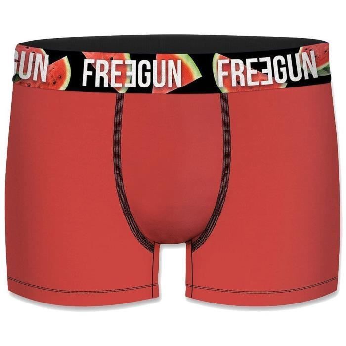 Boxer Homme Coton Bio CEPASTEQUE Rouge Noir - FREEGUN - CEINTASS3 ...