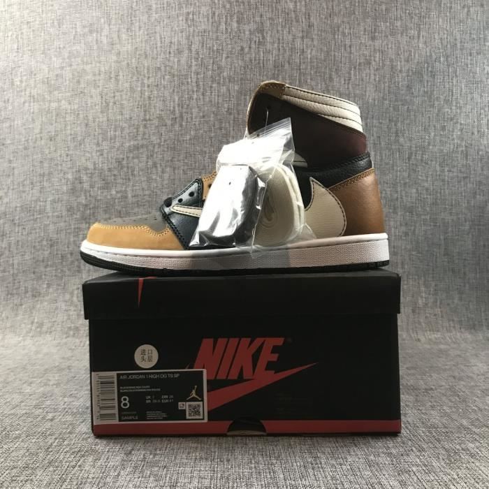 Baskets NIKKE Travis Scott x Airs-JordanX 1 Mosaic color Chaussures ...