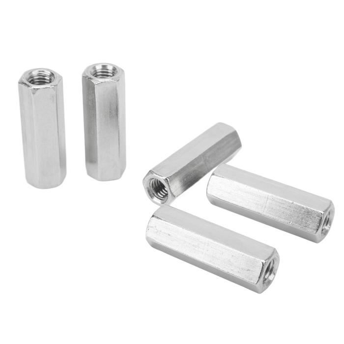 Écrou D'Accouplement Hexagonal M12 Crou D'Accouplement À Tige Hexagonale, 5 Pièces Écrou D ...