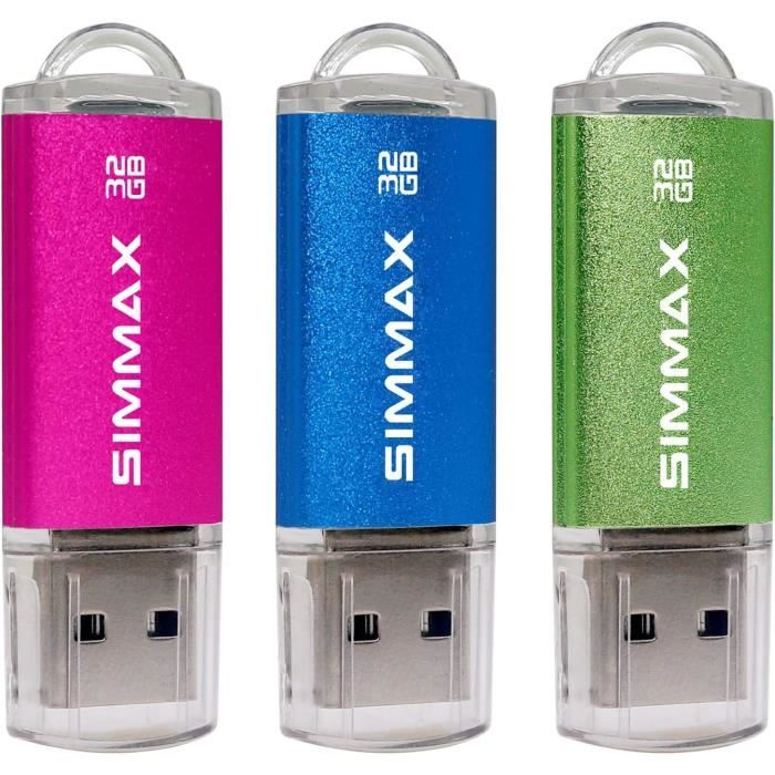 Clé Usb 32 Go Lot De 3 Mémoire Stick Usb 2.0 Flash Drive Stockage ...