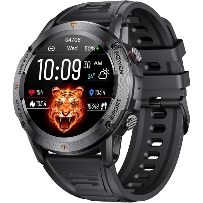 Montre Connectée Homme Militaire, 1,39 Ips Smartwatch Avec 400Mah ...