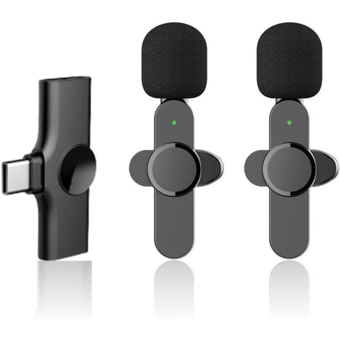 Micro Sans Fil Cravate Lavalier Jeu De 2 Pour Interview Double, Micro ...