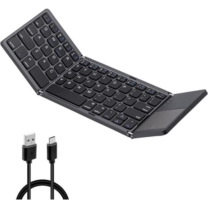 Clavier Bluetooth Pliable Avec Clavier Tactile Sans Fil Touchpad Pour ...