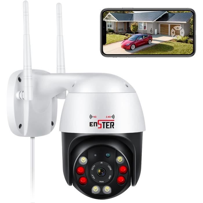 2K Ptz Caméra Surveillance Extérieure 2.4Ghz-5Ghz Wifi, 360° 4X Zoom ...