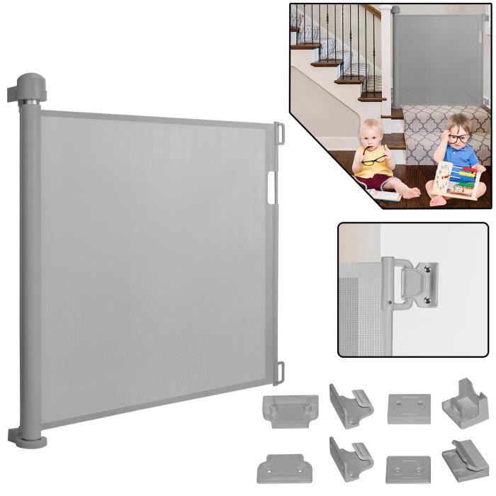 UISEBRT Barrière de Sécurité Porte Rétractable 0 à 180cm pour Enfants ...
