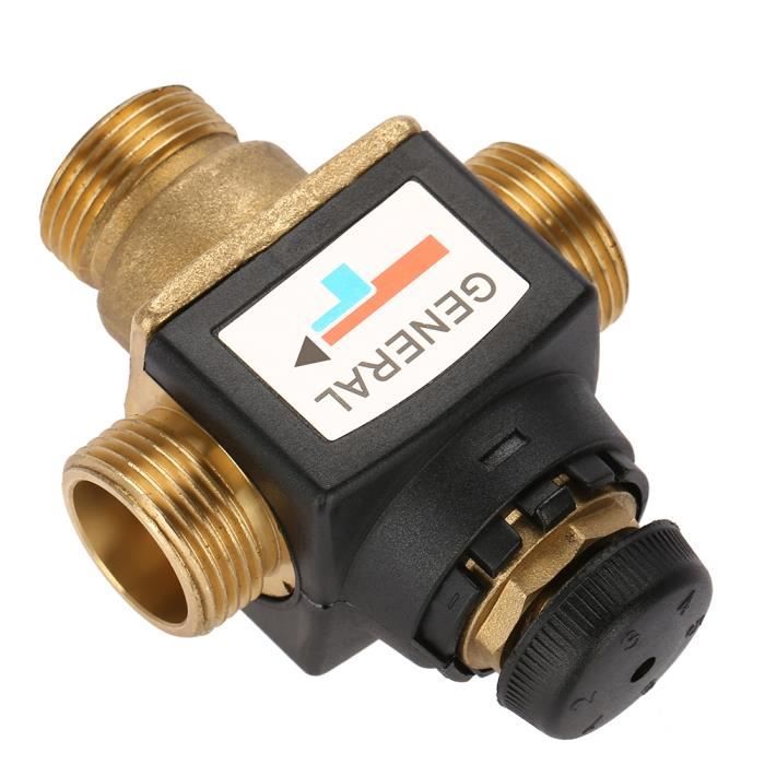 Vanne thermostatique en laiton DN20 à 3 voies pour chauffe-eau solaire - YOSOO - Cdiscount Bricolage