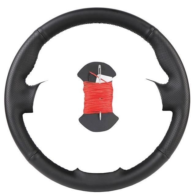 COUVRE-VOLANT,Rouge--Couverture de volant de voiture personnalisée, en ...