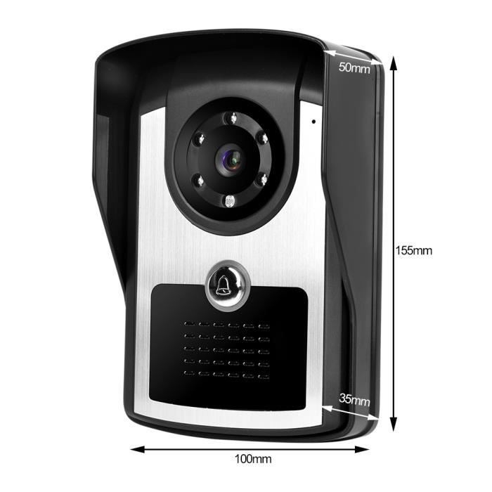 Visiophone filaire étanche de 7 pouces - ZJCHAO - Vision nocturne ...