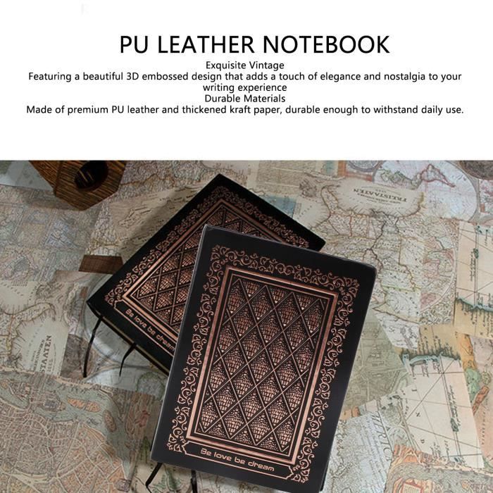 Carnet vintage Carnet de Notes Vintage en Relief, Carnet de Notes à ...