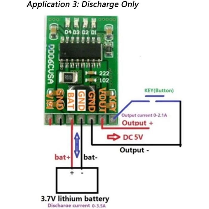 Chargeurs De Piles - Module Conversion 4 1 Dc 5v 2.1a Charge Batterie ...