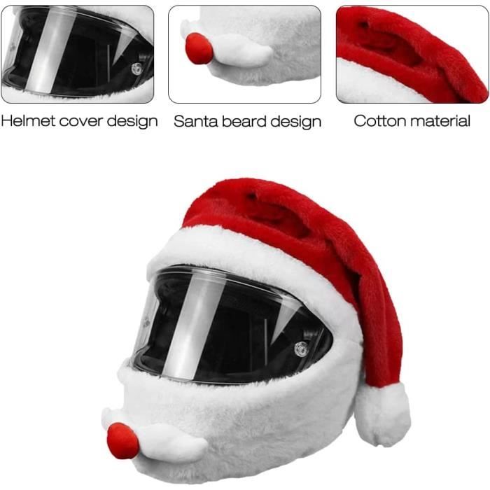 Housse De Casque De NoëL, Couvre-Casque de Moto du Père Noël, Casque de ...