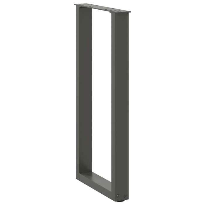 Pieds de table console - vidaXL - En U - Anthracite - Acier thermolaqué ...