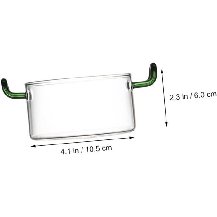 1 Pc Saladier À Double Anse Ramequins En Verre Bol De Pâtes Bol À ...