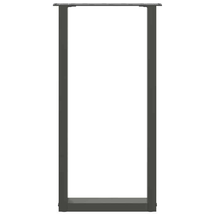 Pieds de table console - vidaXL - En U - Anthracite - Acier thermolaqué ...