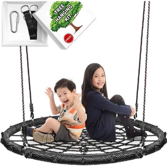 Balançoires - Khomo Gear Grande Balançoire Ronde Enfant Type Nid D ...