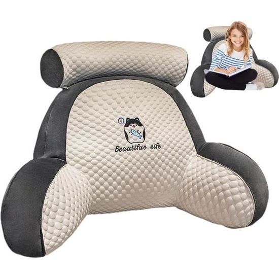 Coussin de lecture rafraîchissant，Coussin de soutien dorsal en soie ...