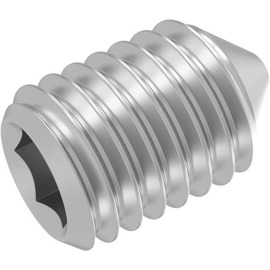 Lot De 20 Vis Sans Tête Avec Pointe M6 X 10 Mm, Acier Inoxydable V2A Va ...