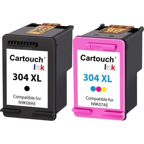 304XL - Pack de 2 cartouches d'encre compatibles avec HP 304 XL ...