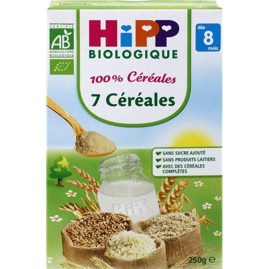 HIPP Bio Boite 7 Céréales - Dès 8 mois - Achat / Vente céréales bébé ...