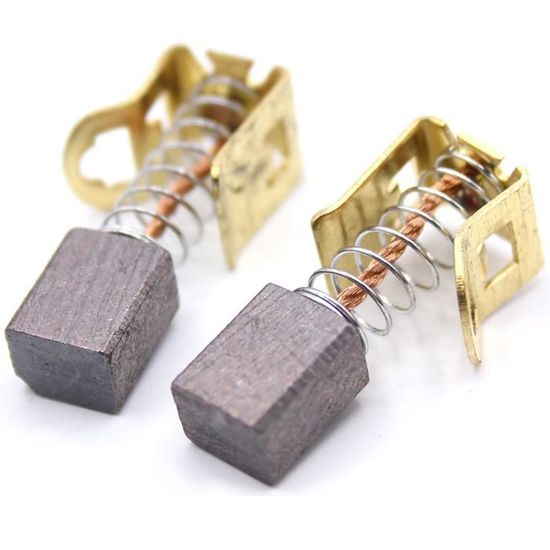 Lot de 2balais de charbon pour moteur - Pour perceuse-visseuse sans fil ...