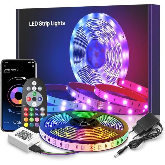 Ruban Led, 6M Bande Led Lumineuse Rgb Avec Télécommande App ...
