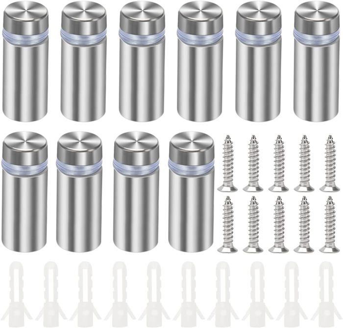 10 Pièces Vis Publicité en Acier Inoxydable, Verre Standoff Fixations ...