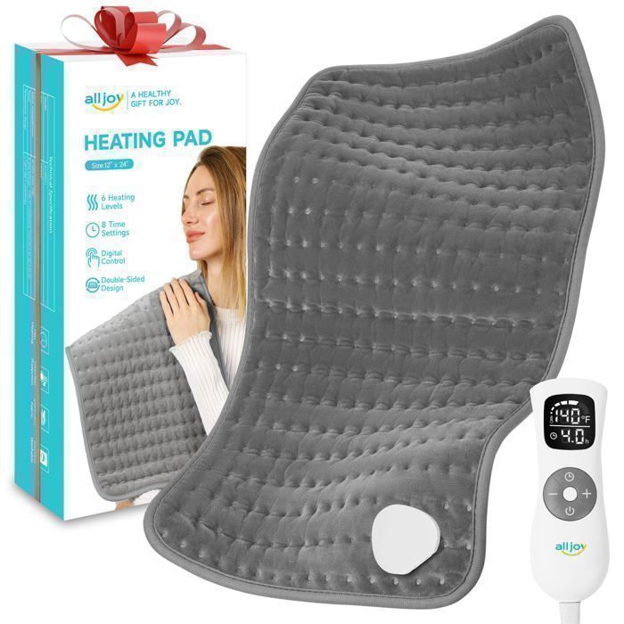 ALLJOY Coussin chauffant pour soulager les douleurs dorsales, 6 niveaux ...