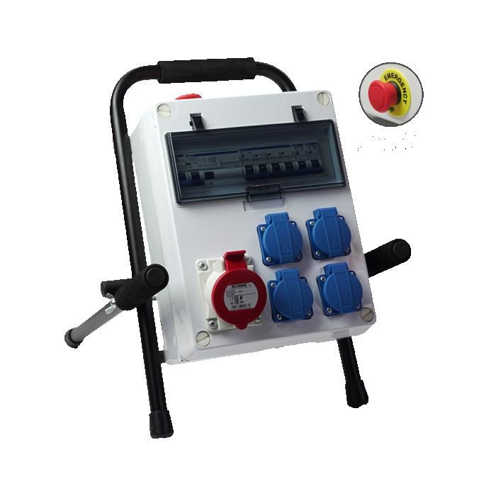 Coffret de chantier 5 prises 63A 400V sur pied - Cdiscount Bricolage