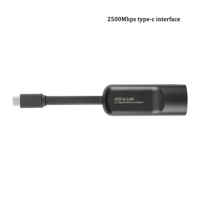 2500 Mbps Type-C - Adaptateur Ethernet 2500 Gigabit USB type c vers ...