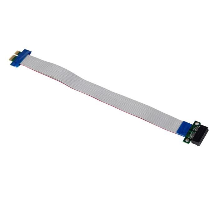 PCI-E 1X Slot Riser extension de carte Extension Ruban Flex Cable Câble ...