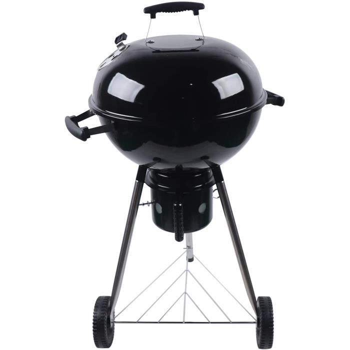 Barbecue rond au charbon de bois de 18,5 pouces avec couvercle ...
