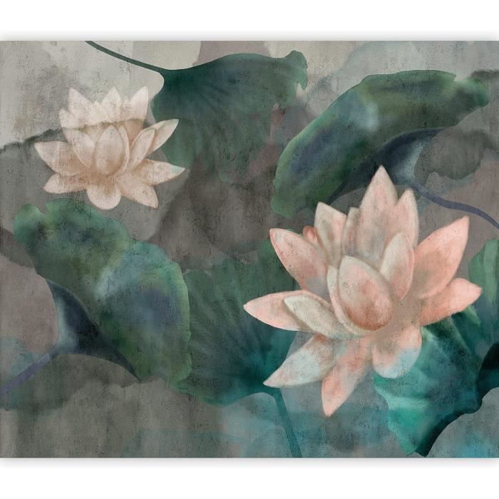 Papier Peint Adhésif Nénuphars 98X70 Cm Mural Décoration Feuille ...