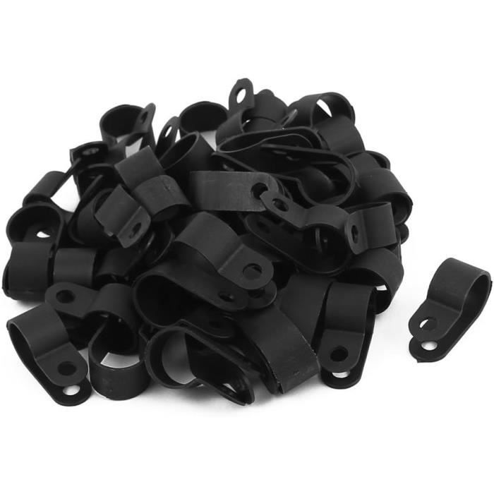 50pcs Serre-câble Attache Grillage Rigide Fixation Cable Electrique ...