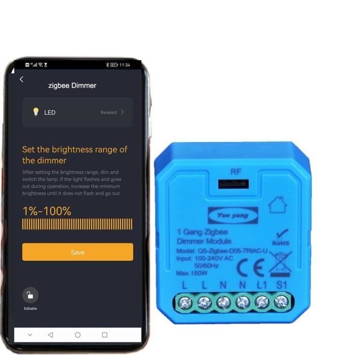 Mini Smart Dimmer Light Switch Triac Module Relais À 1 Vitesses ...