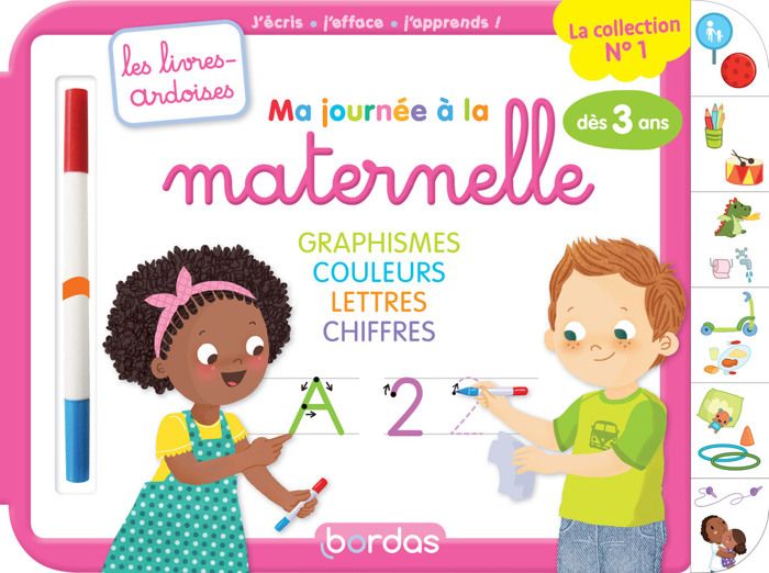 Bordas - Les livres-ardoises - Ma journée à la maternelle graphisme ...