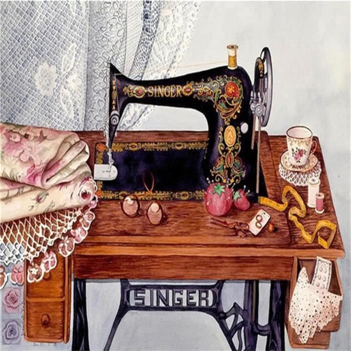 Diy 5D Diamond Painting Full Kits,Machine À Coudre Diamond Painting ...