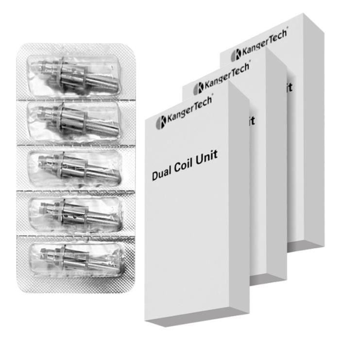 Authentique KangerTech NiCr 1.5ohm Replacement Dual Coil Unit Atomizer ...