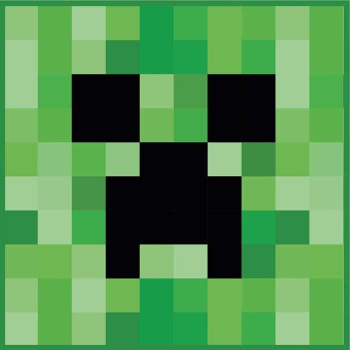 Minecraft Tapis Creeper Square - Cdiscount Maison