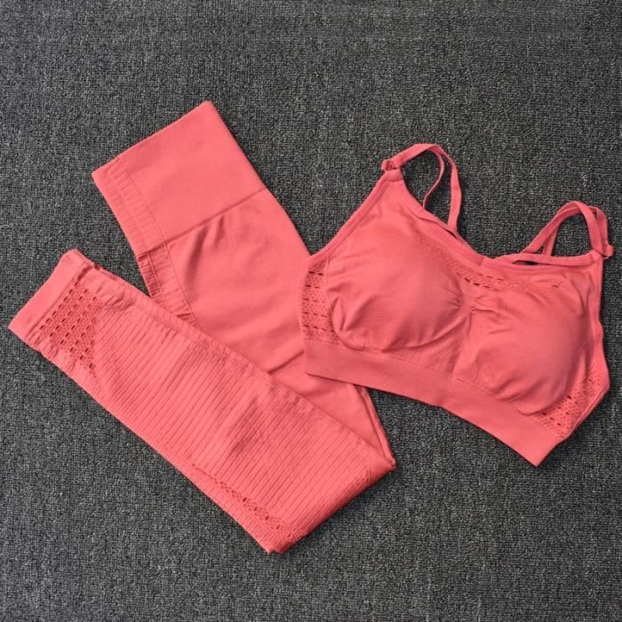 Textile Fitness Danse 2 Pièces Costumes De Sport Sans Couture