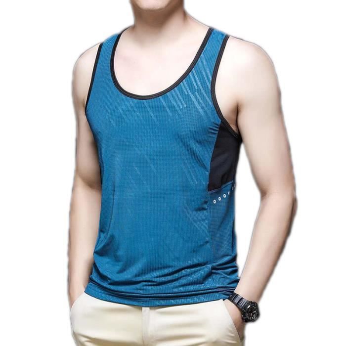 Debardeur Homme Stretch Col U Regular Fit Respirant et séchage rapide ...