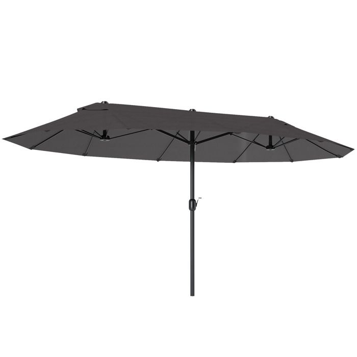 Outsunny Parasol de jardin XXL parasol grande taille ouverture ...