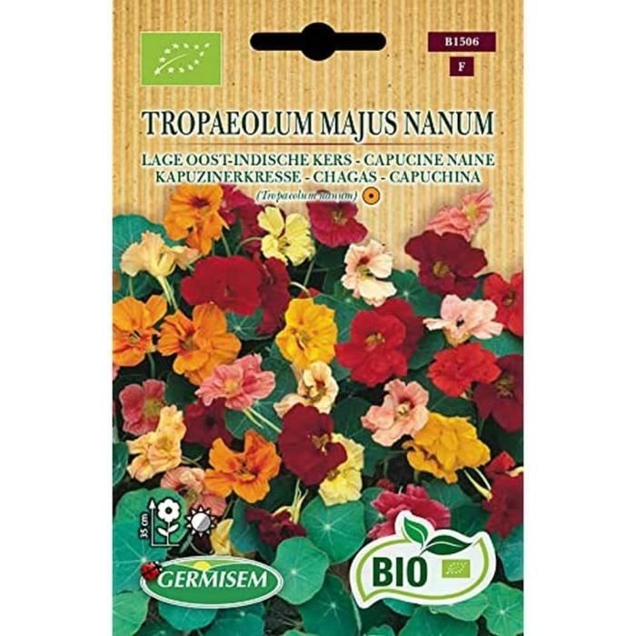 Gemisem Bio Graines Capucine Naine Tropaeolum Majus[J168] - Cdiscount ...