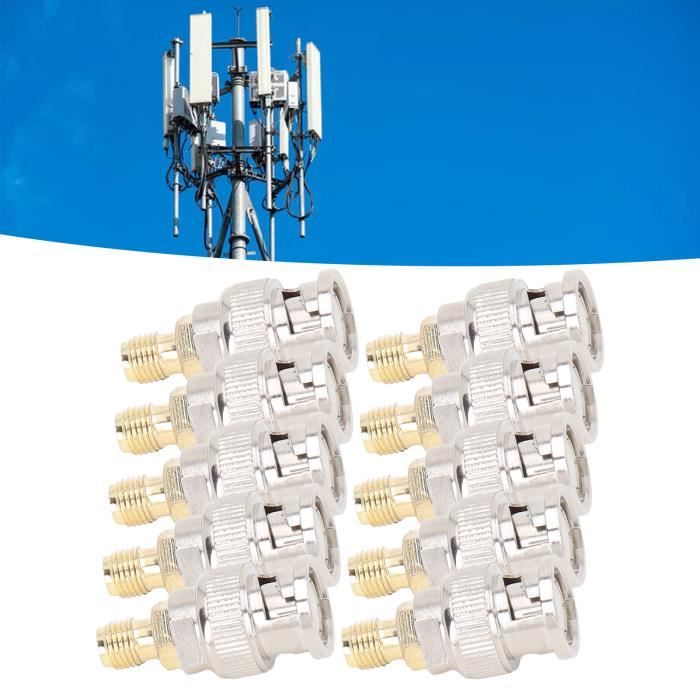 PAL - Adaptateur coaxial RF 10 pcs RF Coaxial adaptateur câble connecteur SMA femelle à BNC mâle ...