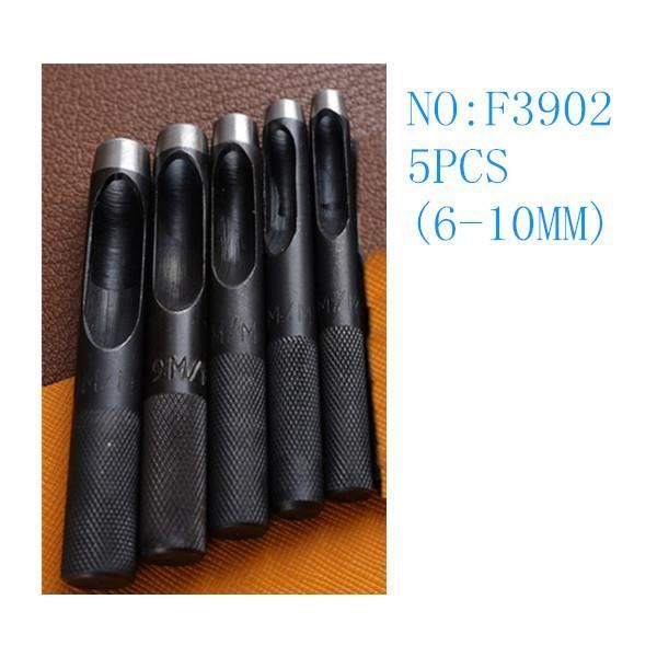 POINCON,F3902--Kit poinçon rond, poinçon creux en acier ciseau en cuir ...