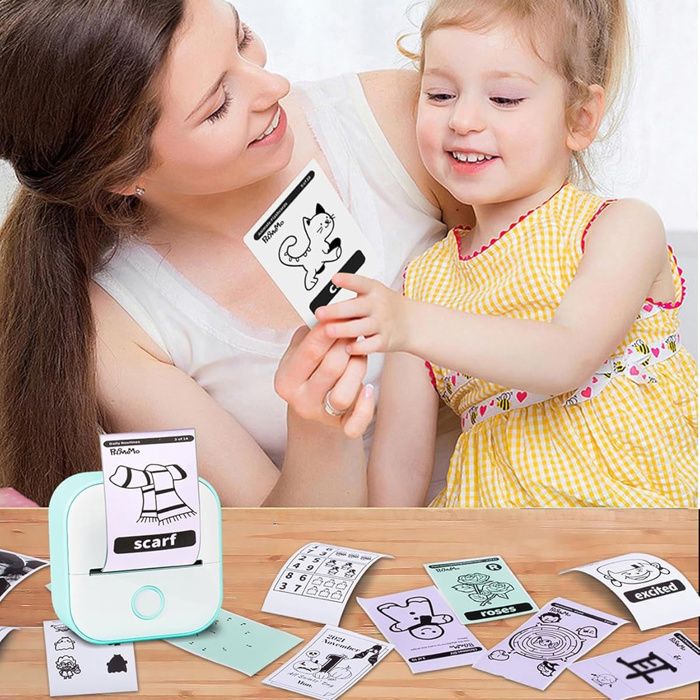 Imprimante d'étiquettes mini T02 – Imprimante portable avec 3 rouleaux ...
